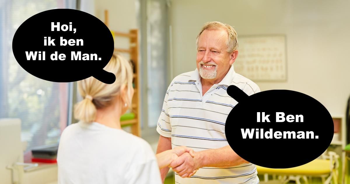 Als Wil de Man en Ben Wildeman elkaar ooit ontmoeten krijg je dit ...