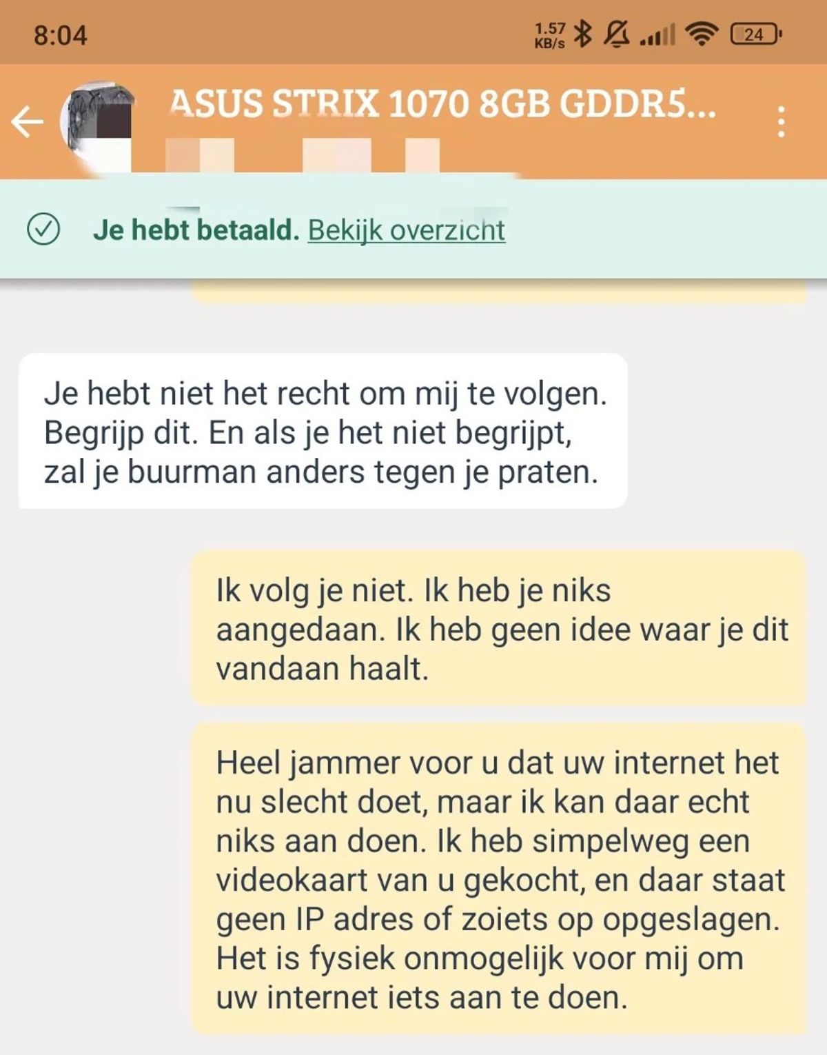 Man koopt videokaart van iemand op Marktplaats en krijgt een dag later ... Man koopt videokaart van iemand op Marktplaats en krijgt een dag later ...