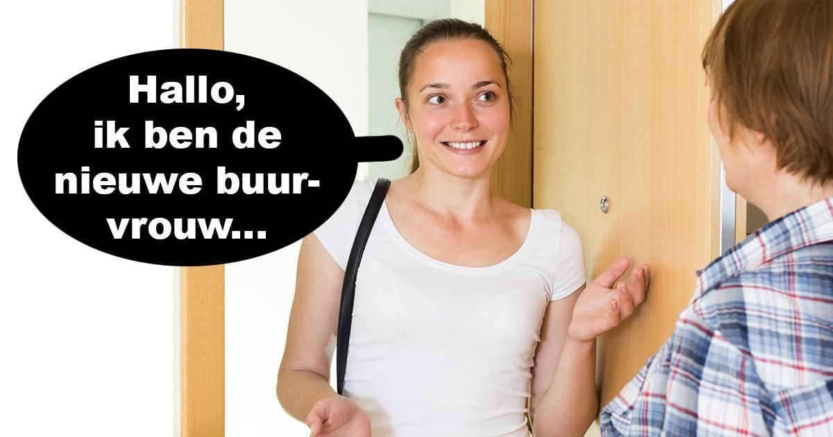 Zo gaat het als je net naar de grote stad bent verhuisd en je komt jezelf even voorstellen aan ...
