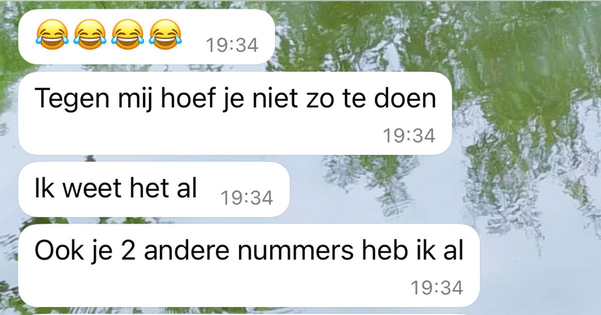 Jongen ontvangt deze obscure berichten van een onbekend nummer die ...